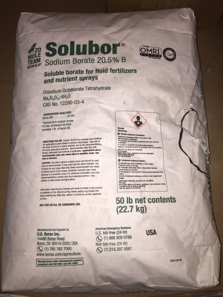 Solubor 20.5% (Organic) – Concentrates, Inc.
