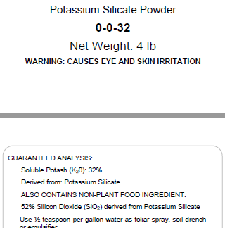 AgSil 16H (Potassium Silicate) – Concentrates, Inc.