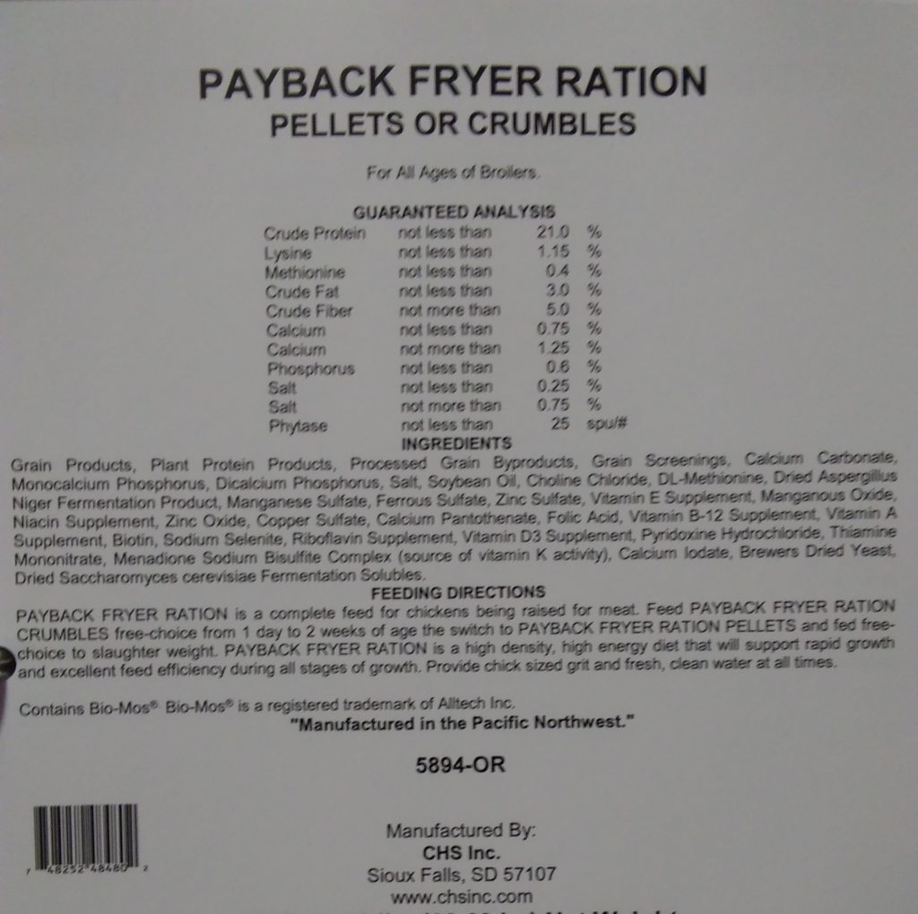 50# Payback 21% Fryer Ration (Pellet or Crumble) – Concentrates, Inc.