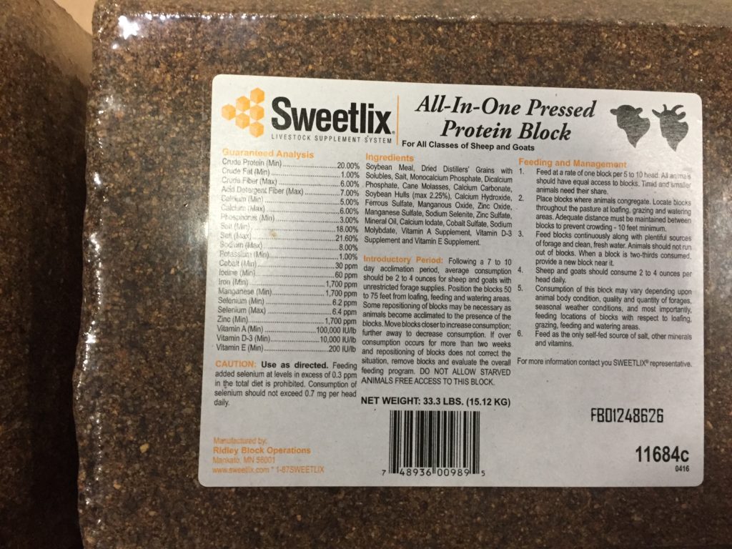 33# Sweetlix All-in-1 Sheep and Goat Block – Concentrates, Inc.