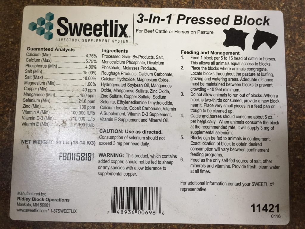 40# Sweetlix 3-in-1 Blocks – Concentrates, Inc.